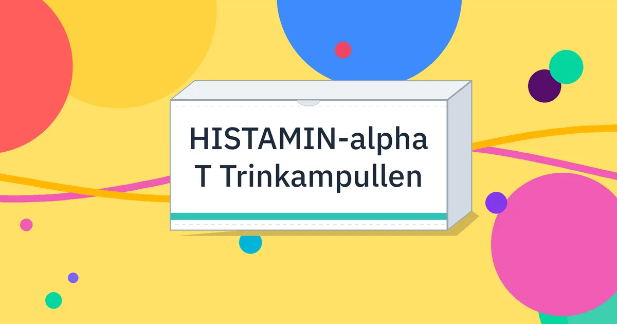 Symbolbild: Packung mit der Aufschrift HISTAMIN-alpha T Trinkampullen (PZN 10222776) – Verfügbarkeit und Bezug in Apotheken in Frankfurt am Main