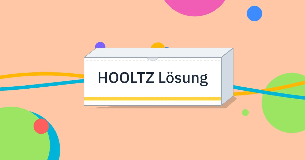 Symbolbild: Packung mit der Aufschrift HOOLTZ Lösung (PZN 04891496) – Verfügbarkeit und Bezug in Apotheken in Frankfurt am Main