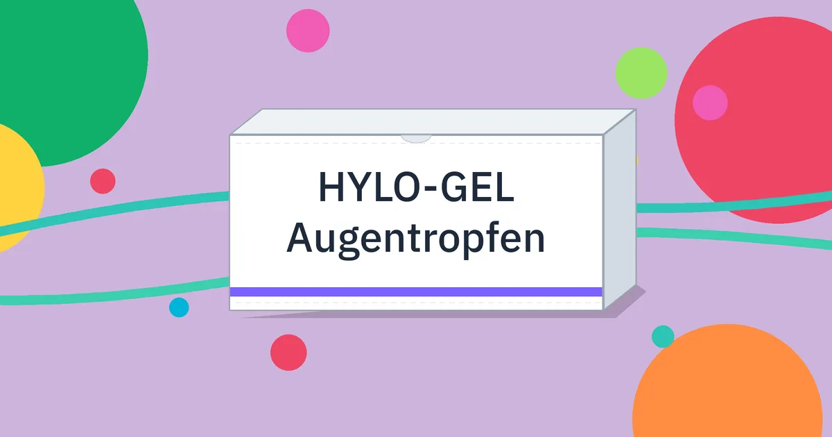 Symbolbild: Packung mit der Aufschrift HYLO-GEL Augentropfen (PZN 06079422) – Verfügbarkeit und Bezug in Apotheken in Frankfurt am Main