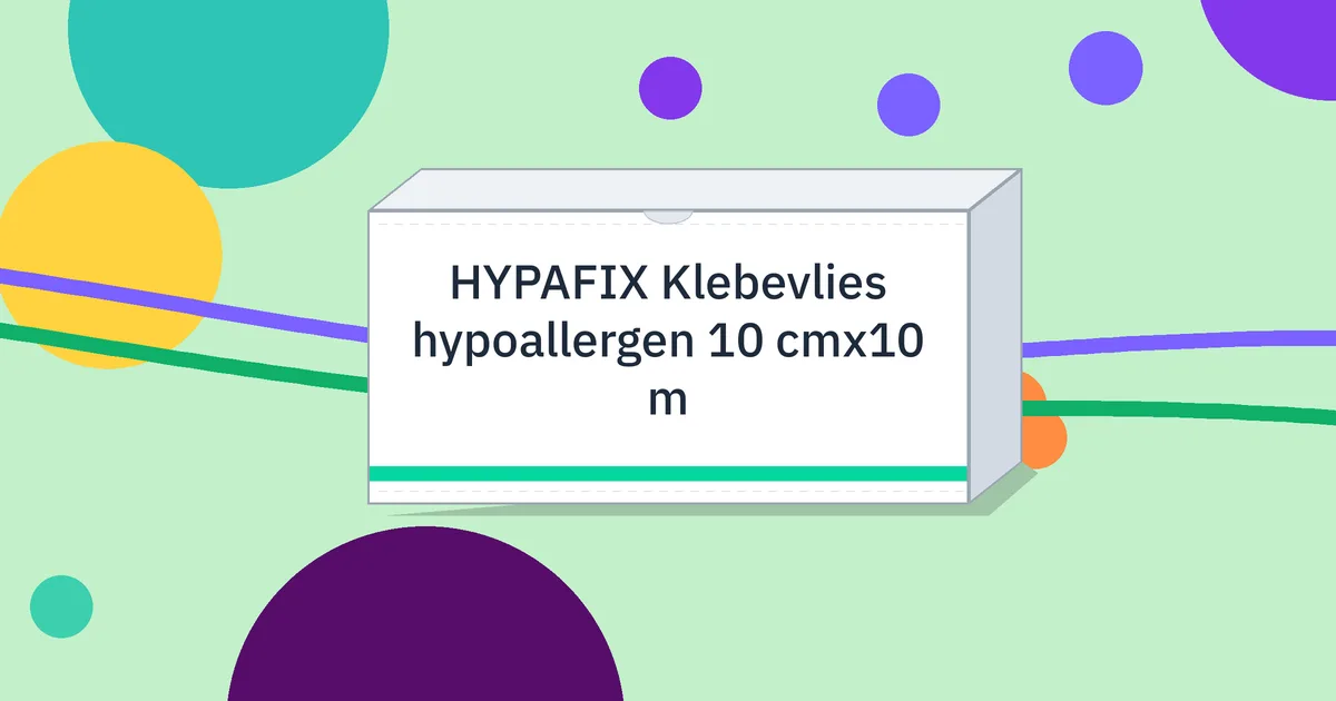 Symbolbild: Packung mit der Aufschrift HYPAFIX Klebevlies hypoallergen 10 cmx10 m (PZN 12509795) – Verfügbarkeit und Bezug in Apotheken in Frankfurt am Main