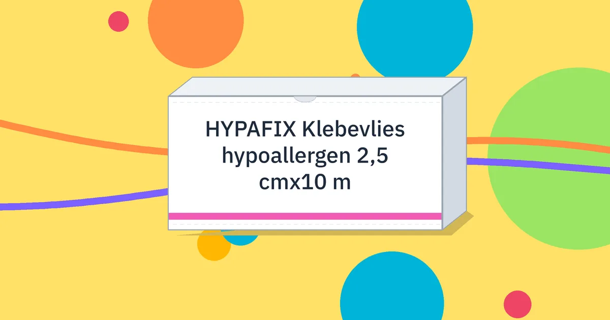 Symbolbild: Packung mit der Aufschrift HYPAFIX Klebevlies hypoallergen 2,5 cmx10 m (PZN 19701343) – Verfügbarkeit und Bezug in Apotheken in Frankfurt am Main