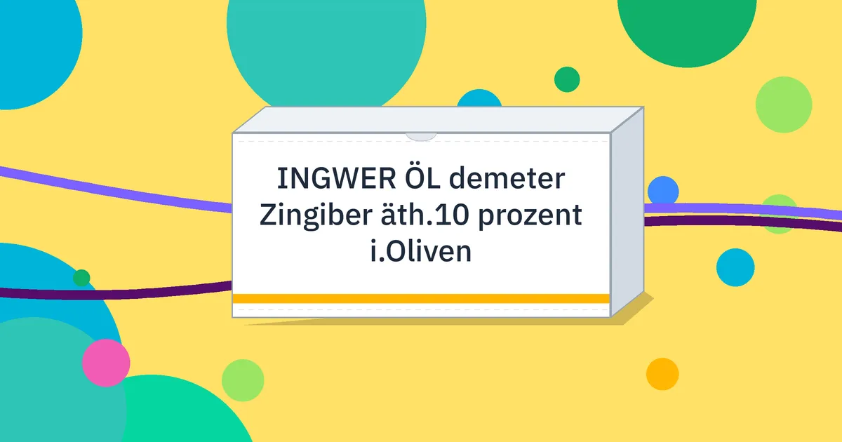 Symbolbild: Packung mit der Aufschrift INGWER ÖL demeter Zingiber äth.10 prozent i.Oliven (PZN 02468279) – Verfügbarkeit und Bezug in Apotheken in Frankfurt am Main
