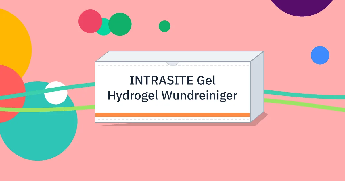Symbolbild: Packung mit der Aufschrift INTRASITE Gel Hydrogel Wundreiniger (PZN 07537269) – Verfügbarkeit und Bezug in Apotheken in Frankfurt am Main