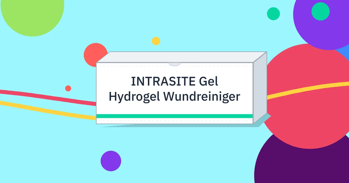 Symbolbild: Packung mit der Aufschrift INTRASITE Gel Hydrogel Wundreiniger (PZN 17606385) – Verfügbarkeit und Bezug in Apotheken in Frankfurt am Main