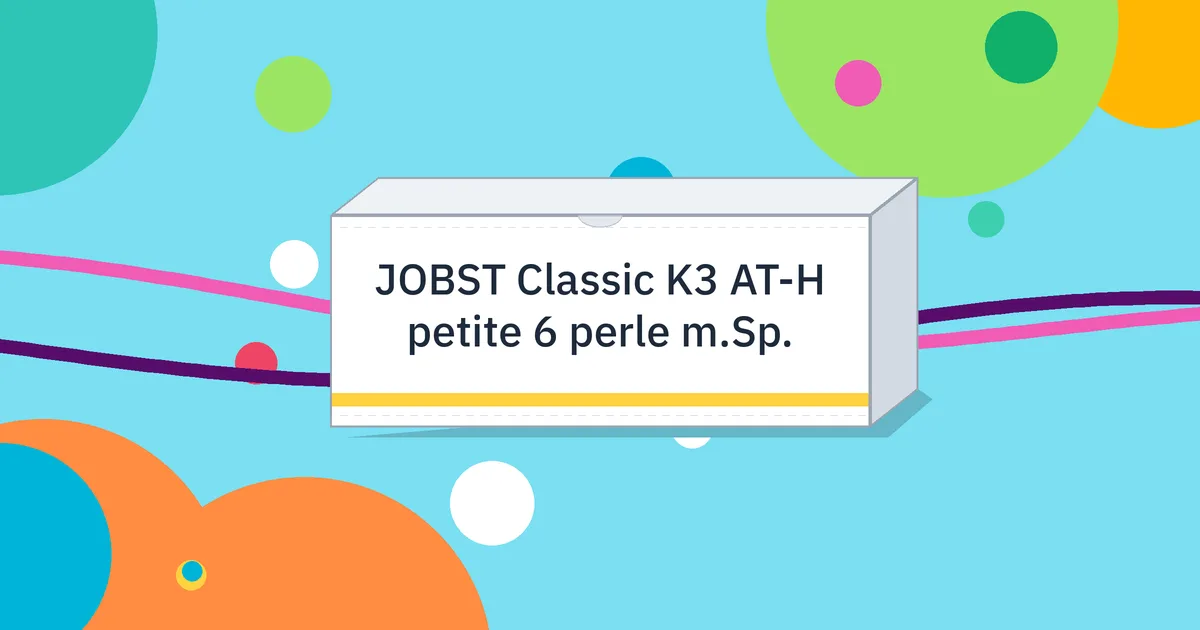 Symbolbild: Packung mit der Aufschrift JOBST Classic K3 AT-H petite 6 perle m.Sp. (PZN 13076683) – Verfügbarkeit und Bezug in Apotheken in Frankfurt am Main