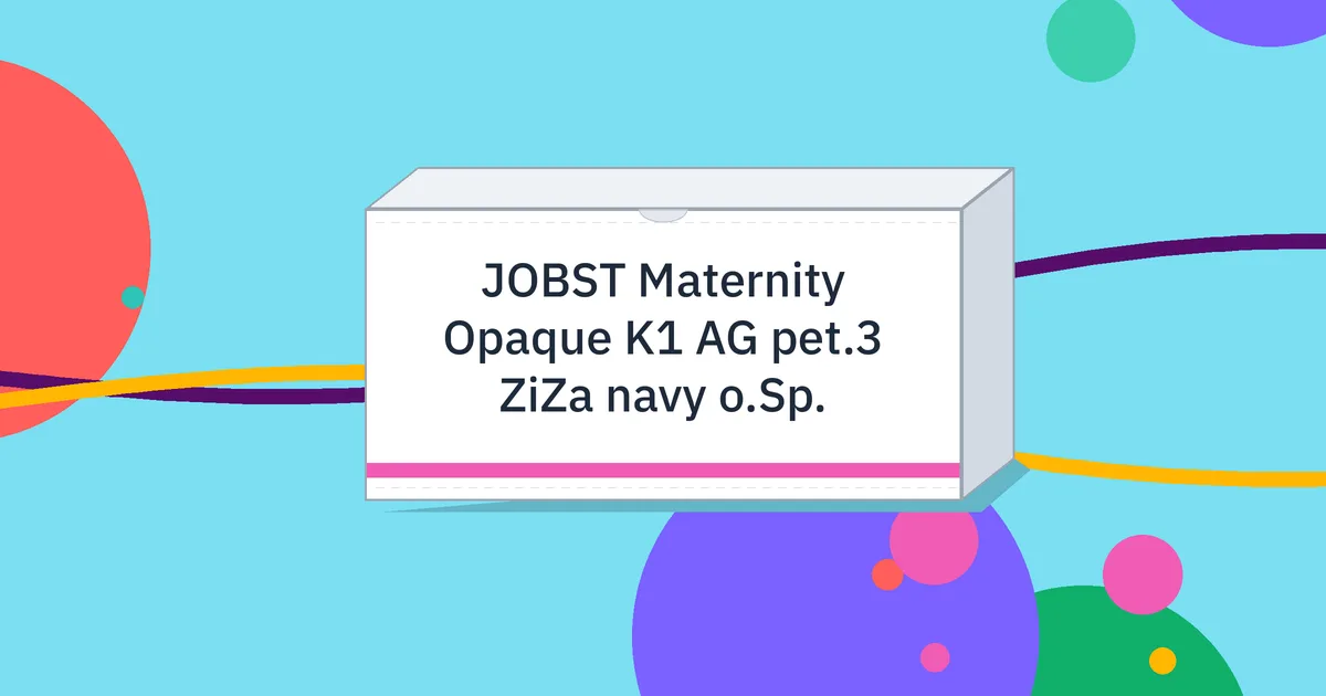 Symbolbild: Packung mit der Aufschrift JOBST Maternity Opaque K1 AG pet.3 ZiZa navy o.Sp. (PZN 15859573) – Verfügbarkeit und Bezug in Apotheken in Frankfurt am Main