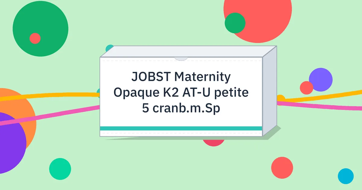 Symbolbild: Packung mit der Aufschrift JOBST Maternity Opaque K2 AT-U petite 5 cranb.m.Sp (PZN 15858869) – Verfügbarkeit und Bezug in Apotheken in Frankfurt am Main