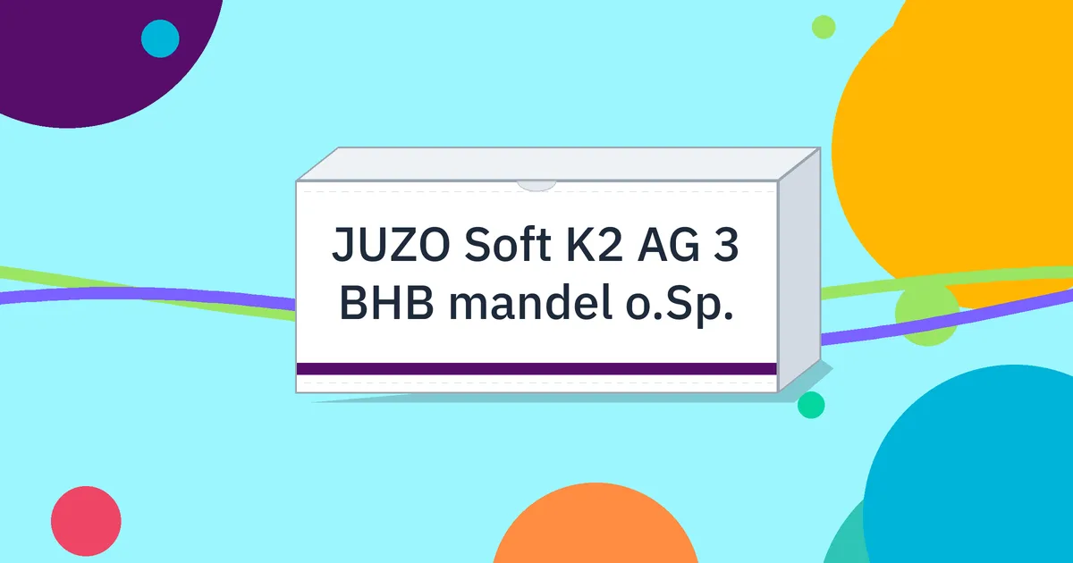 Symbolbild: Packung mit der Aufschrift JUZO Soft K2 AG 3 BHB mandel o.Sp. (PZN 14825661) – Verfügbarkeit und Bezug in Apotheken in Frankfurt am Main