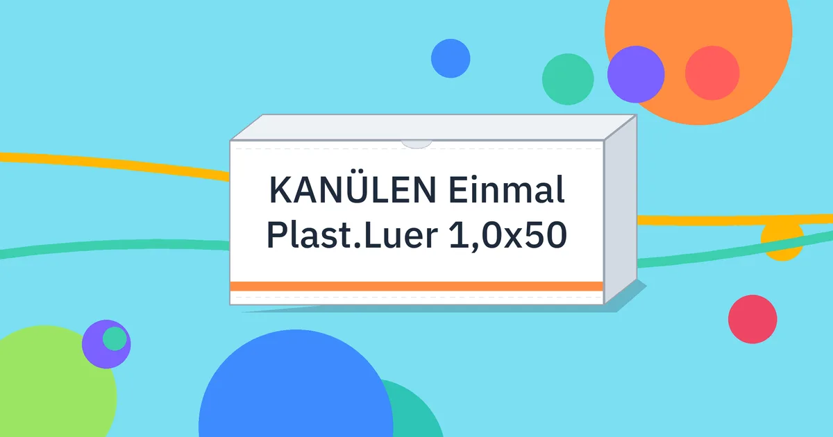 Symbolbild: Packung mit der Aufschrift KANÜLEN Einmal Plast.Luer 1,0x50 (PZN 02440453) – Verfügbarkeit und Bezug in Apotheken in Frankfurt am Main