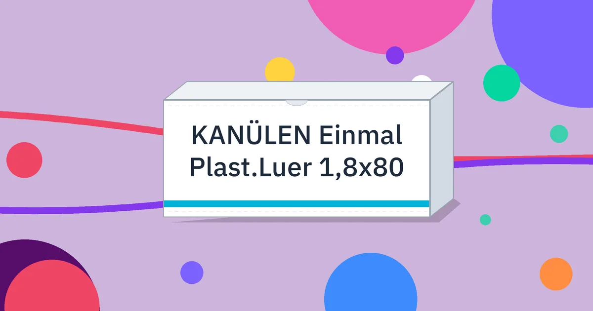 Symbolbild: Packung mit der Aufschrift KANÜLEN Einmal Plast.Luer 1,8x80 (PZN 02440743) – Verfügbarkeit und Bezug in Apotheken in Frankfurt am Main