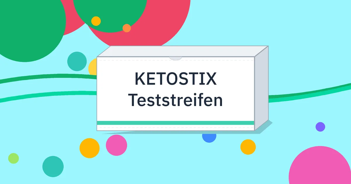 Symbolbild: Packung mit der Aufschrift KETOSTIX Teststreifen (PZN 01266177) – Verfügbarkeit und Bezug in Apotheken in Frankfurt am Main