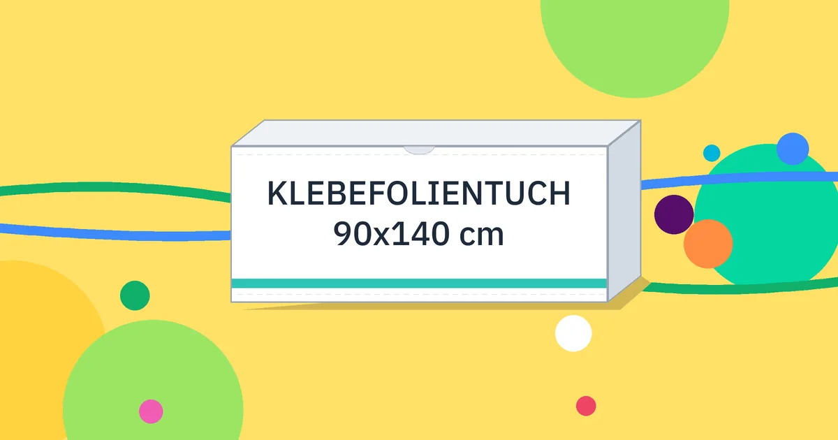 Symbolbild: Packung mit der Aufschrift KLEBEFOLIENTUCH 90x140 cm (PZN 07600476) – Verfügbarkeit und Bezug in Apotheken in Frankfurt am Main