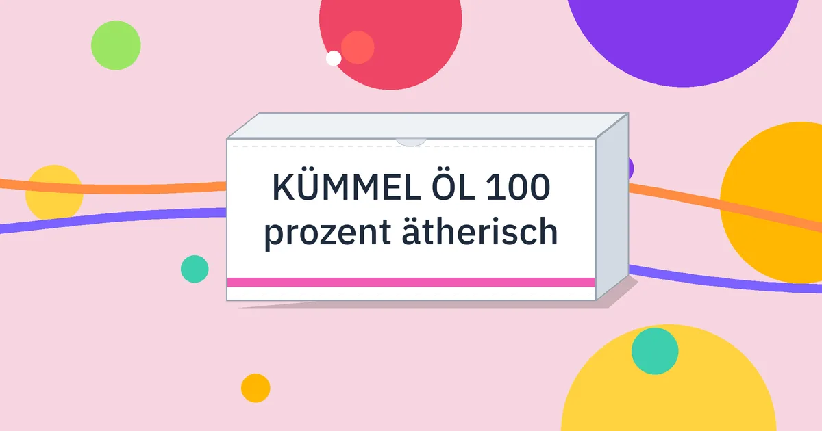 Symbolbild: Packung mit der Aufschrift KÜMMEL ÖL 100 prozent ätherisch (PZN 07205745) – Verfügbarkeit und Bezug in Apotheken in Frankfurt am Main