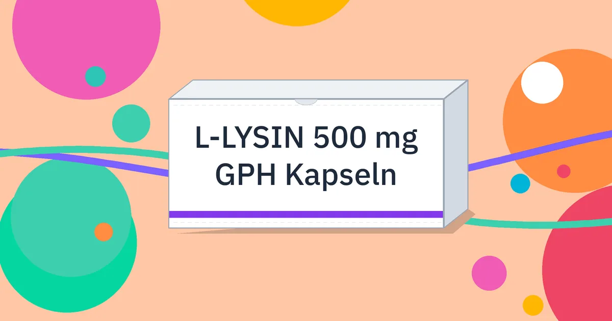Symbolbild: Packung mit der Aufschrift L-LYSIN 500 mg GPH Kapseln (PZN 08403878) – Verfügbarkeit und Bezug in Apotheken in Frankfurt am Main