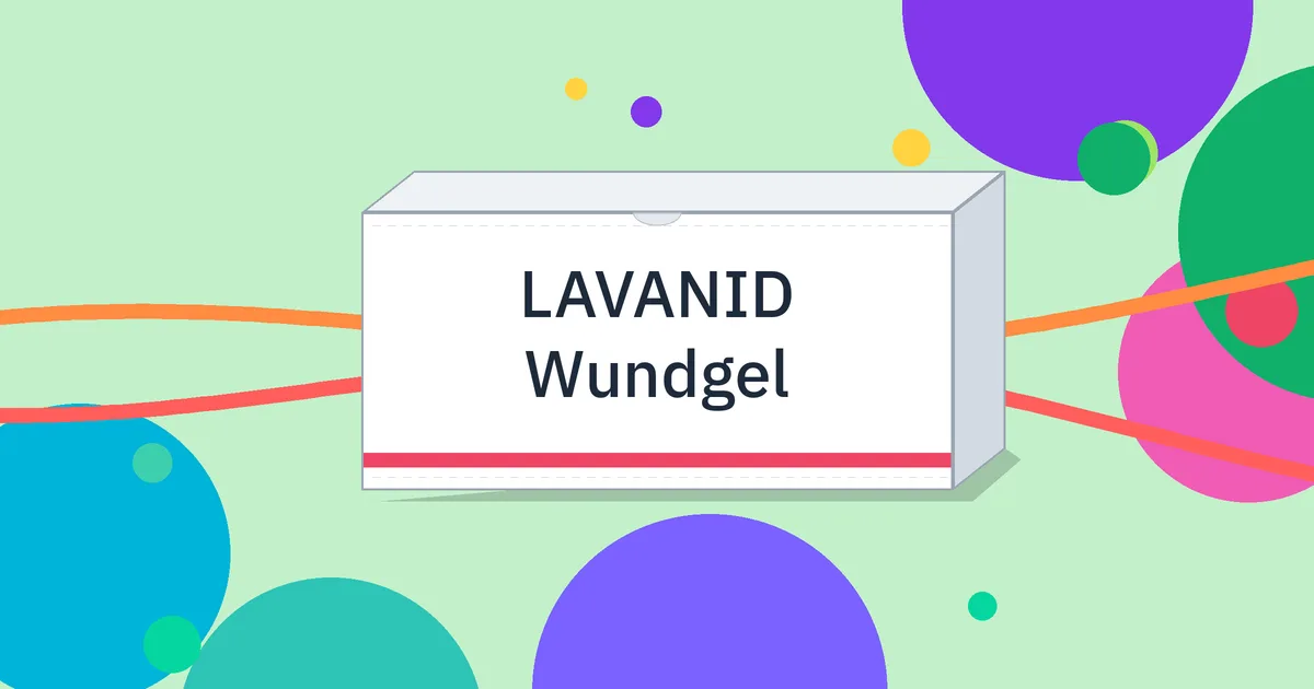 Symbolbild: Packung mit der Aufschrift LAVANID Wundgel (PZN 15372262) – Verfügbarkeit und Bezug in Apotheken in Frankfurt am Main