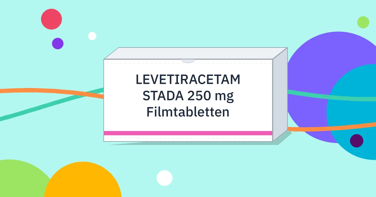 Symbolbild: Packung mit der Aufschrift LEVETIRACETAM STADA 250 mg Filmtabletten (PZN 09277795) – Verfügbarkeit und Bezug in Apotheken in Frankfurt am Main