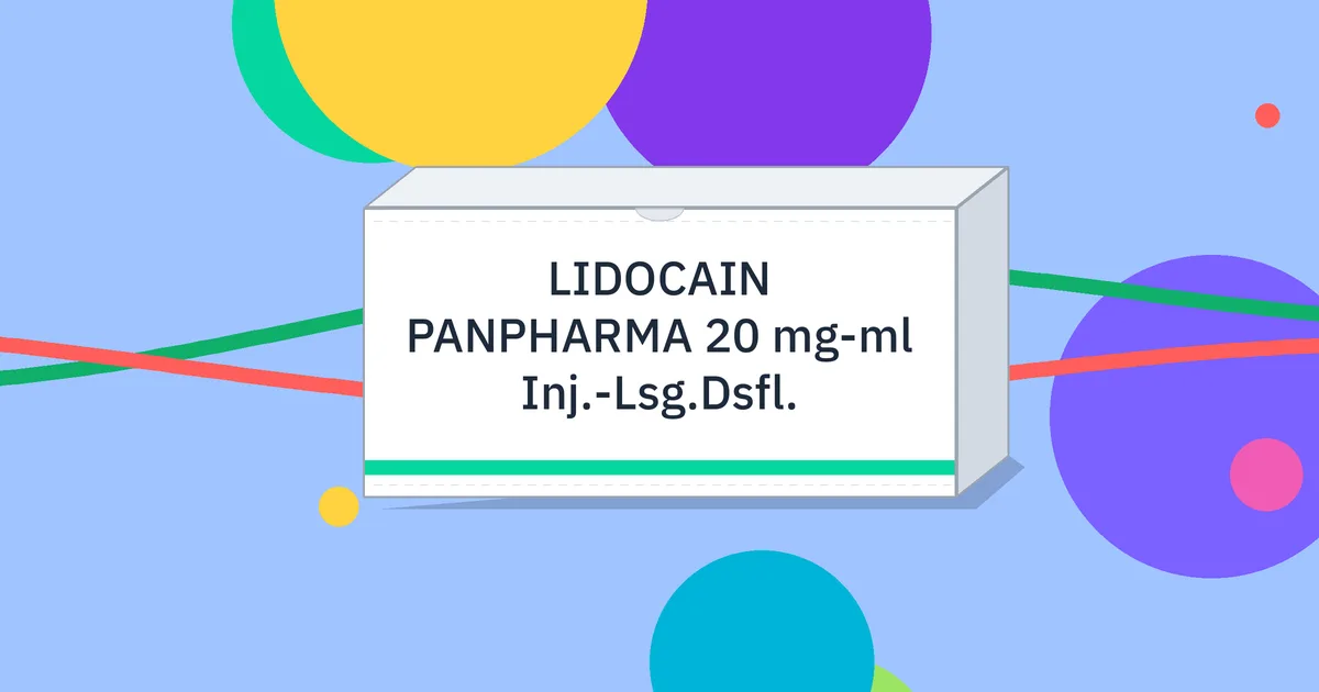 Symbolbild: Packung mit der Aufschrift LIDOCAIN PANPHARMA 20 mg-ml Inj.-Lsg.Dsfl. (PZN 16200178) – Verfügbarkeit und Bezug in Apotheken in Frankfurt am Main