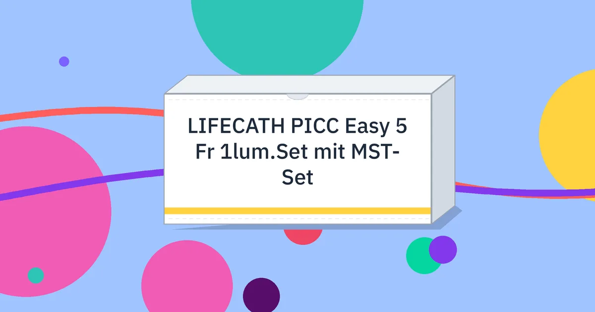 Symbolbild: Packung mit der Aufschrift LIFECATH PICC Easy 5 Fr 1lum.Set mit MST-Set (PZN 15209266) – Verfügbarkeit und Bezug in Apotheken in Frankfurt am Main