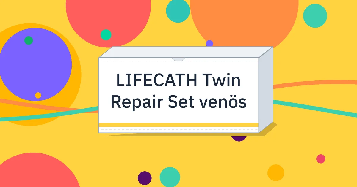 Symbolbild: Packung mit der Aufschrift LIFECATH Twin Repair Set venös (PZN 06847281) – Verfügbarkeit und Bezug in Apotheken in Frankfurt am Main
