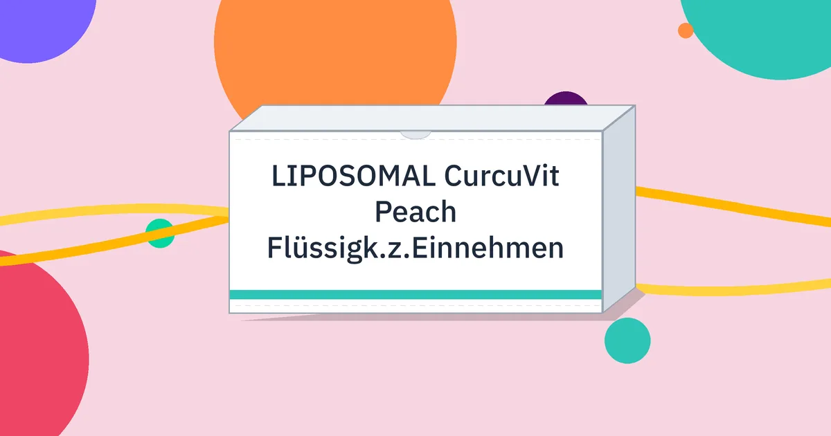 Symbolbild: Packung mit der Aufschrift LIPOSOMAL CurcuVit Peach Flüssigk.z.Einnehmen (PZN 19908222) – Verfügbarkeit und Bezug in Apotheken in Frankfurt am Main