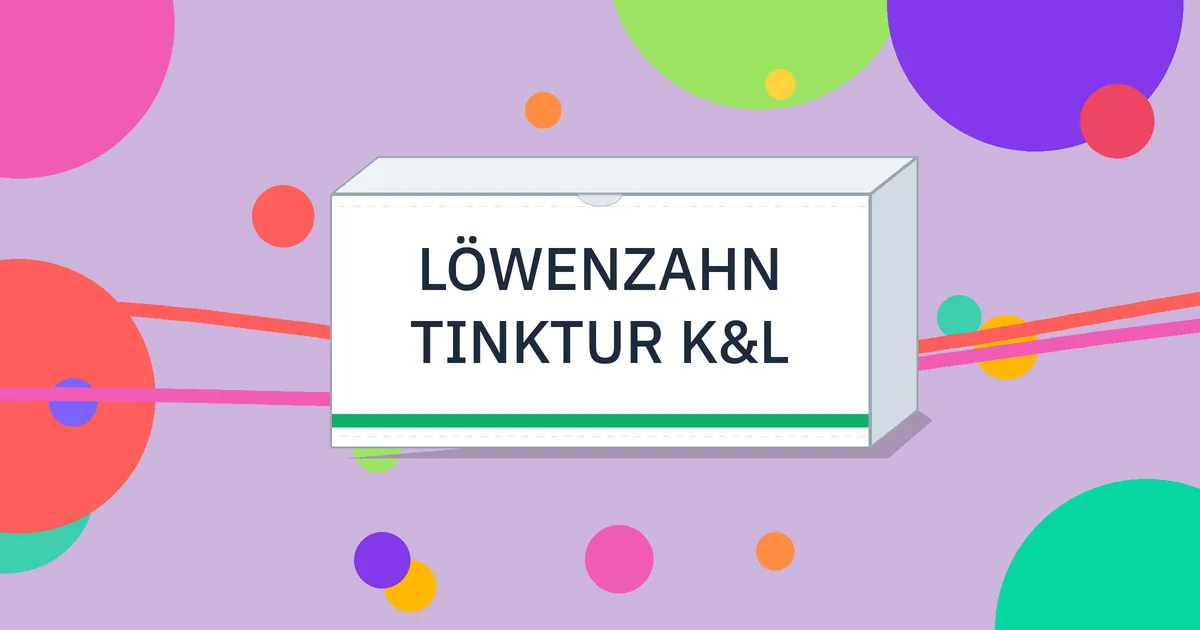 Symbolbild: Packung mit der Aufschrift LÖWENZAHN TINKTUR K&L (PZN 16607566) – Verfügbarkeit und Bezug in Apotheken in Frankfurt am Main