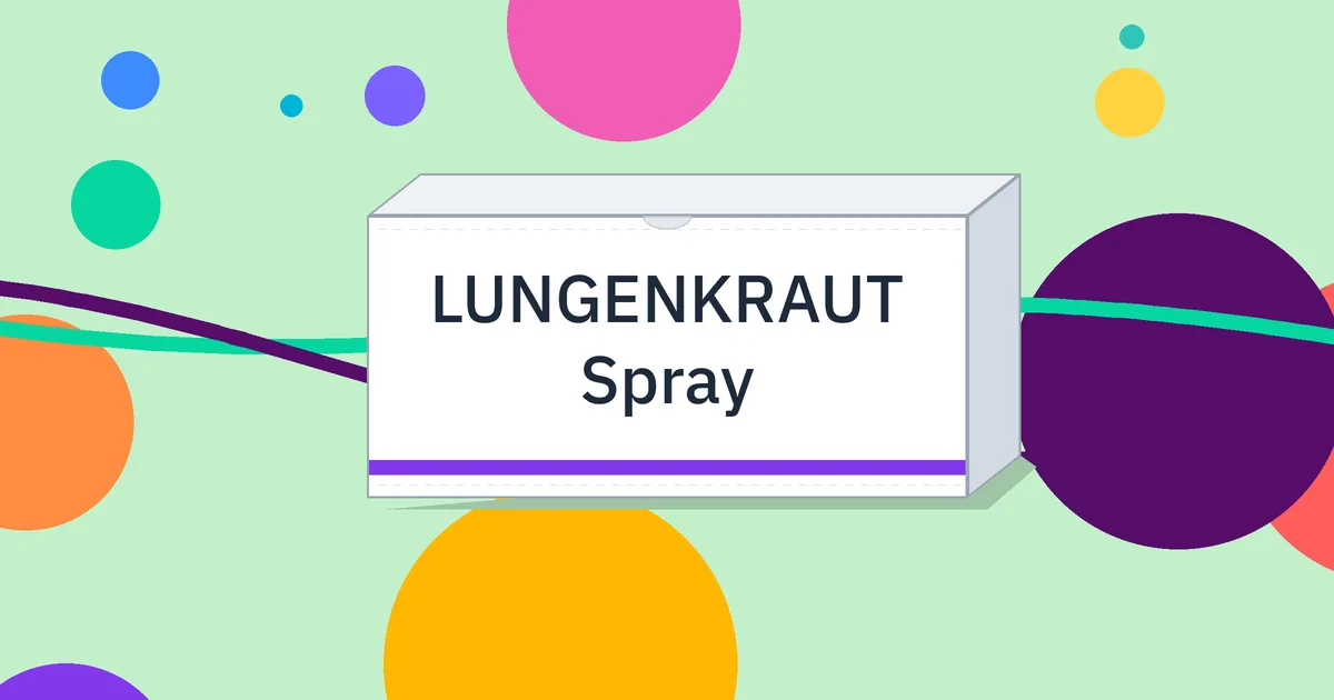 Symbolbild: Packung mit der Aufschrift LUNGENKRAUT Spray (PZN 11713140) – Verfügbarkeit und Bezug in Apotheken in Frankfurt am Main