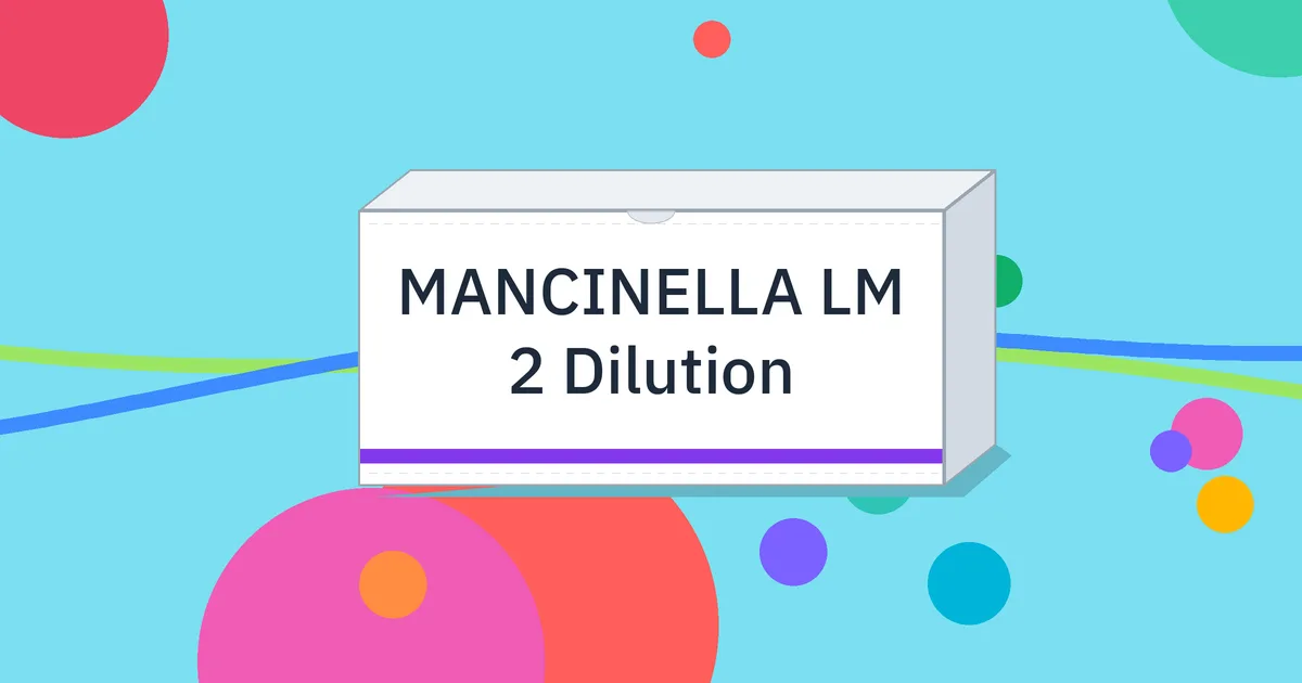 Symbolbild: Packung mit der Aufschrift MANCINELLA LM 2 Dilution (PZN 13540689) – Verfügbarkeit und Bezug in Apotheken in Frankfurt am Main