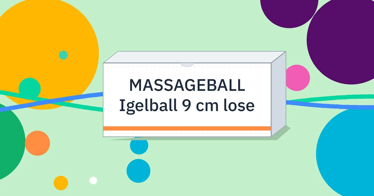 Symbolbild: Packung mit der Aufschrift MASSAGEBALL Igelball 9 cm lose (PZN 00115795) – Verfügbarkeit und Bezug in Apotheken in Frankfurt am Main