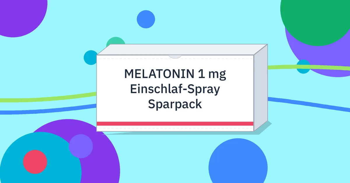 Symbolbild: Packung mit der Aufschrift MELATONIN 1 mg Einschlaf-Spray Sparpack (PZN 19924190) – Verfügbarkeit und Bezug in Apotheken in Frankfurt am Main