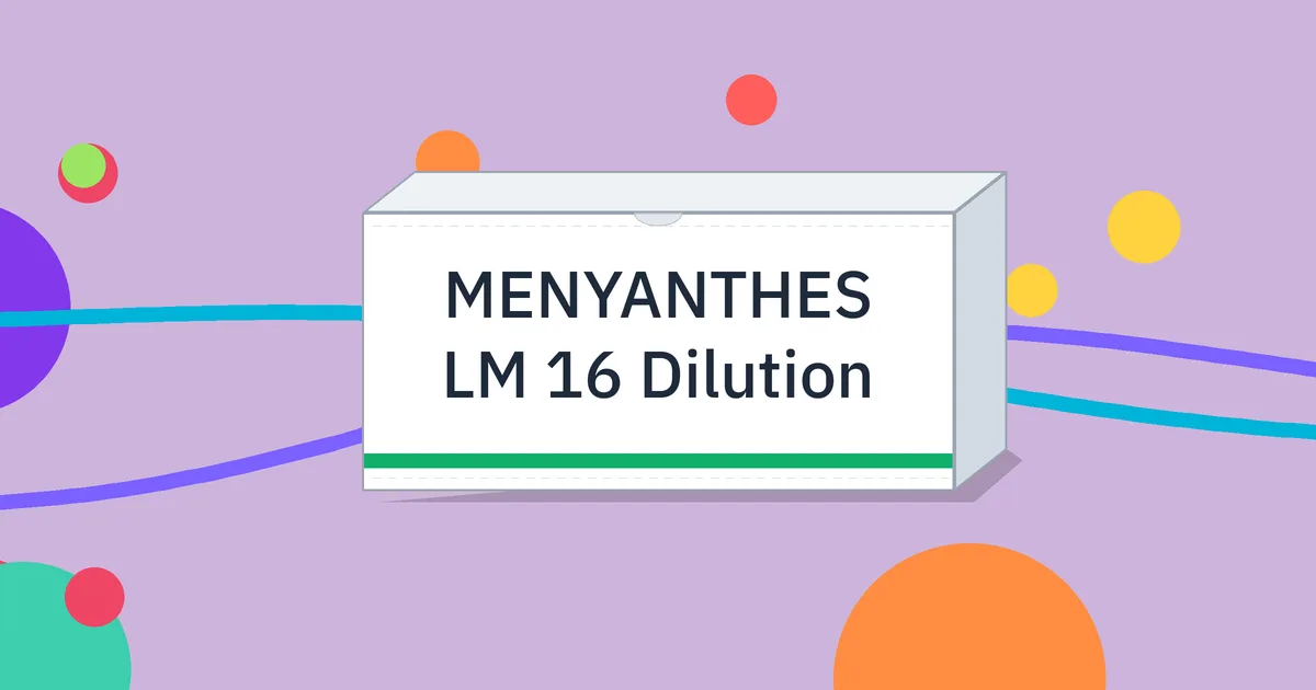 Symbolbild: Packung mit der Aufschrift MENYANTHES LM 16 Dilution (PZN 13605199) – Verfügbarkeit und Bezug in Apotheken in Frankfurt am Main