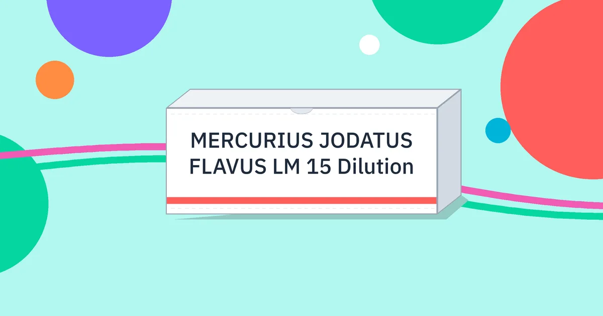 Symbolbild: Packung mit der Aufschrift MERCURIUS JODATUS FLAVUS LM 15 Dilution (PZN 12951835) – Verfügbarkeit und Bezug in Apotheken in Frankfurt am Main