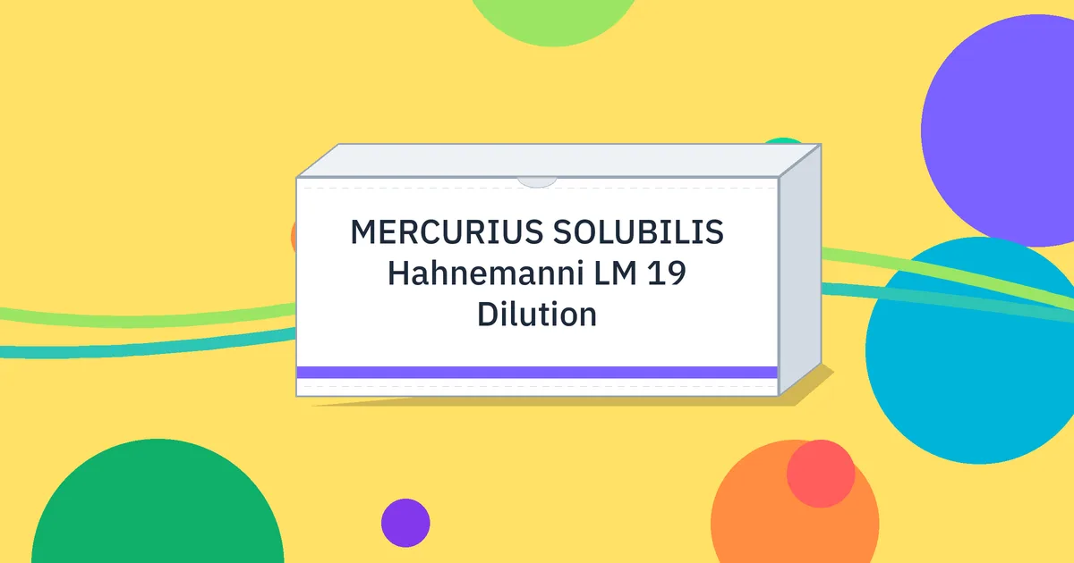 Symbolbild: Packung mit der Aufschrift MERCURIUS SOLUBILIS Hahnemanni LM 19 Dilution (PZN 12954147) – Verfügbarkeit und Bezug in Apotheken in Frankfurt am Main