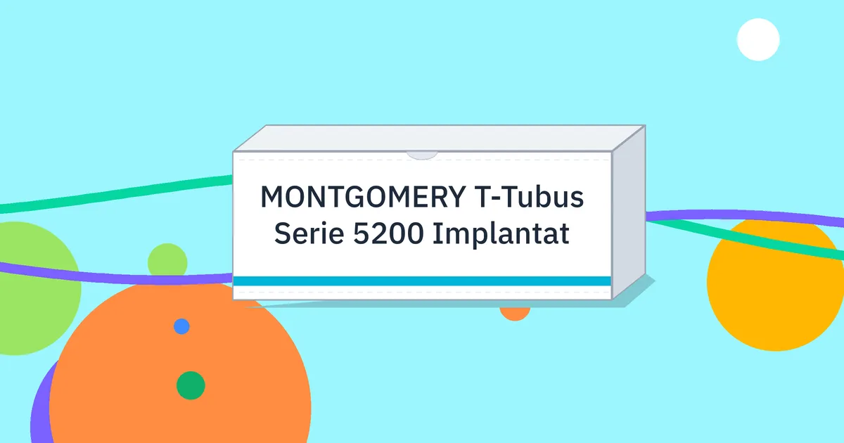 Symbolbild: Packung mit der Aufschrift MONTGOMERY T-Tubus Serie 5200 Implantat (PZN 01559442) – Verfügbarkeit und Bezug in Apotheken in Frankfurt am Main