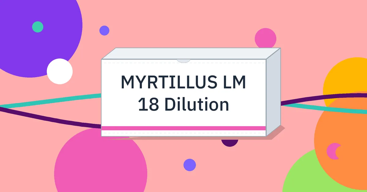 Symbolbild: Packung mit der Aufschrift MYRTILLUS LM 18 Dilution (PZN 13613572) – Verfügbarkeit und Bezug in Apotheken in Frankfurt am Main