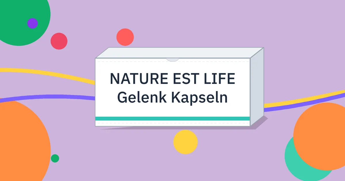 Symbolbild: Packung mit der Aufschrift NATURE EST LIFE Gelenk Kapseln (PZN 13574300) – Verfügbarkeit und Bezug in Apotheken in Frankfurt am Main
