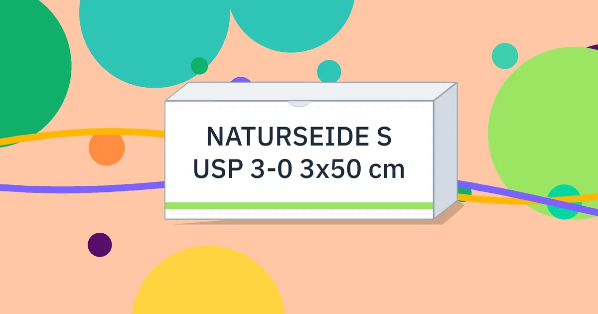 Symbolbild: Packung mit der Aufschrift NATURSEIDE S USP 3-0 3x50 cm (PZN 00548413) – Verfügbarkeit und Bezug in Apotheken in Frankfurt am Main