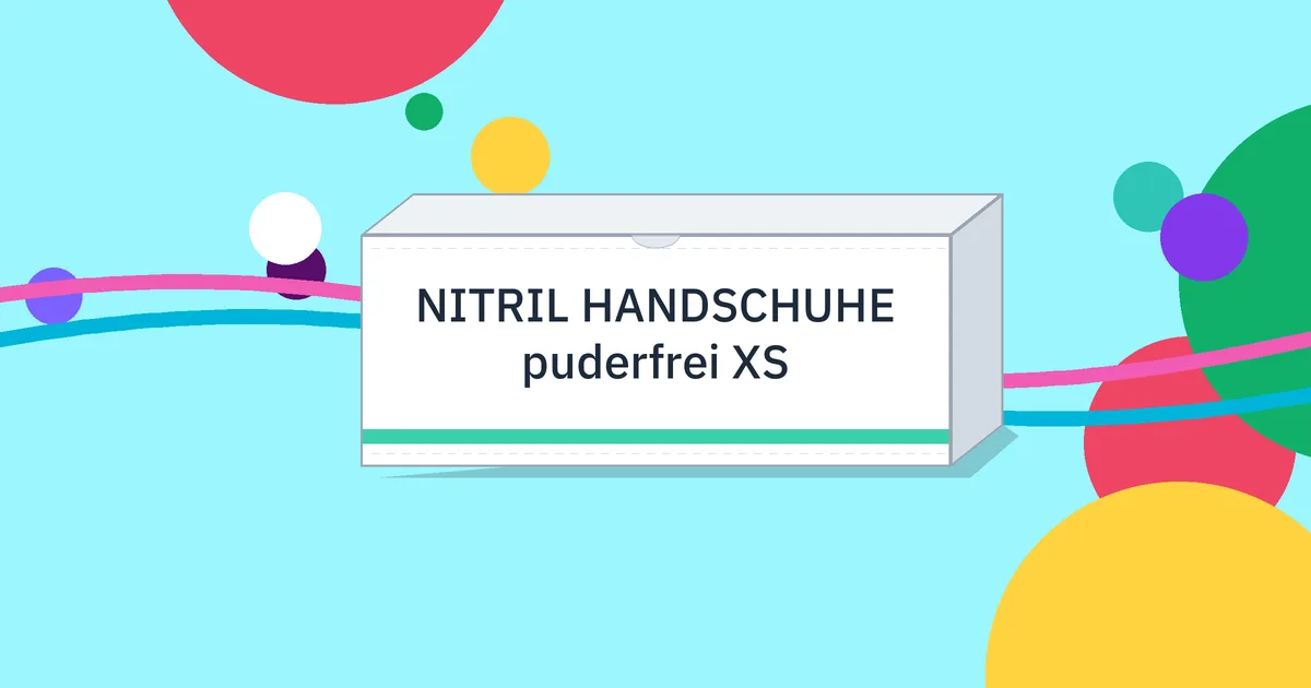 Symbolbild: Packung mit der Aufschrift NITRIL HANDSCHUHE puderfrei XS (PZN 00080832) – Verfügbarkeit und Bezug in Apotheken in Frankfurt am Main