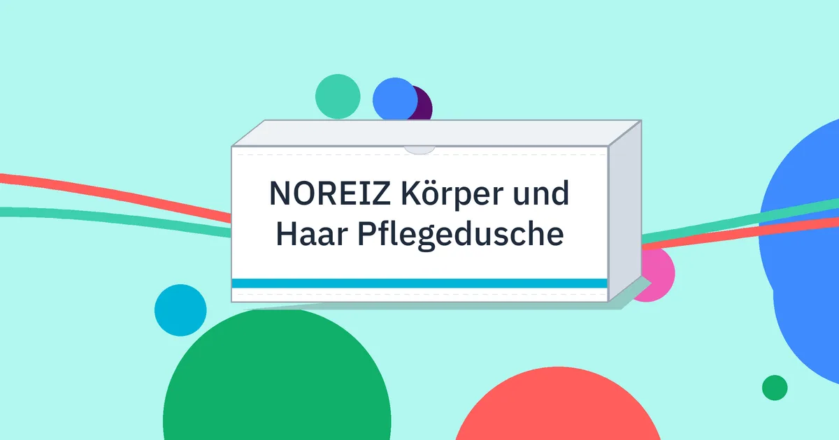 Symbolbild: Packung mit der Aufschrift NOREIZ Körper und Haar Pflegedusche (PZN 11863193) – Verfügbarkeit und Bezug in Apotheken in Frankfurt am Main
