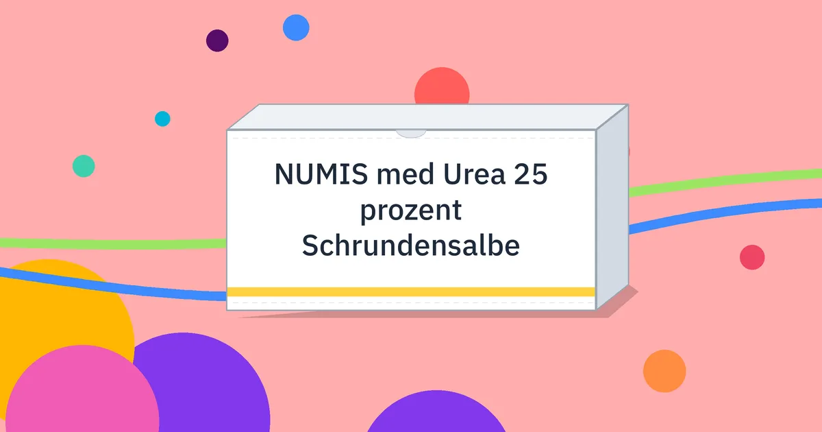 Symbolbild: Packung mit der Aufschrift NUMIS med Urea 25 prozent Schrundensalbe (PZN 16614980) – Verfügbarkeit und Bezug in Apotheken in Frankfurt am Main