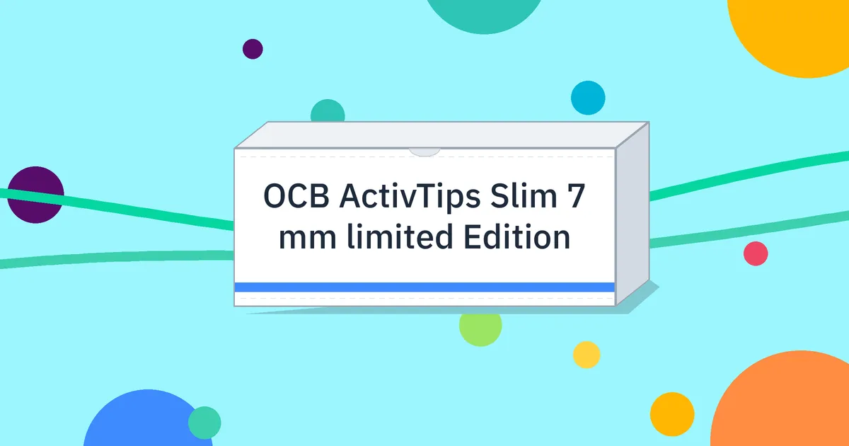 Symbolbild: Packung mit der Aufschrift OCB ActivTips Slim 7 mm limited Edition (PZN 20122509) – Verfügbarkeit und Bezug in Apotheken in Frankfurt am Main
