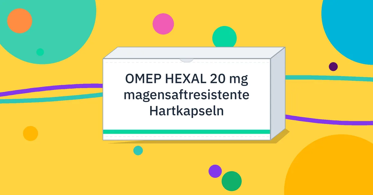 Symbolbild: Packung mit der Aufschrift OMEP HEXAL 20 mg magensaftresistente Hartkapseln (PZN 10070208) – Verfügbarkeit und Bezug in Apotheken in Frankfurt am Main