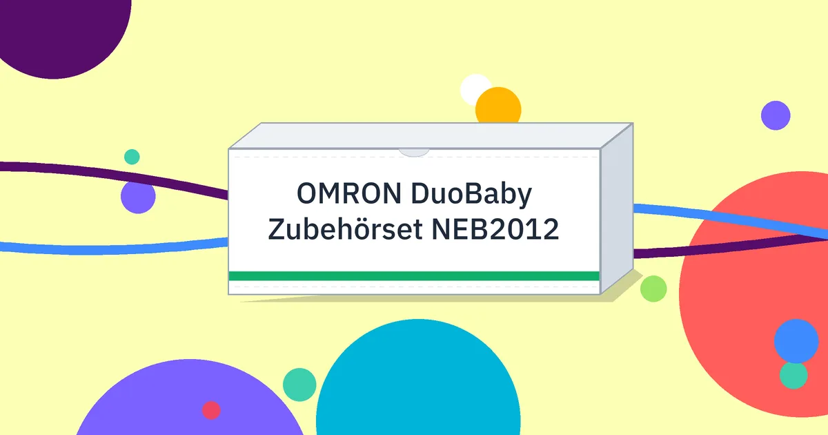Symbolbild: Packung mit der Aufschrift OMRON DuoBaby Zubehörset NEB2012 (PZN 12145991) – Verfügbarkeit und Bezug in Apotheken in Frankfurt am Main