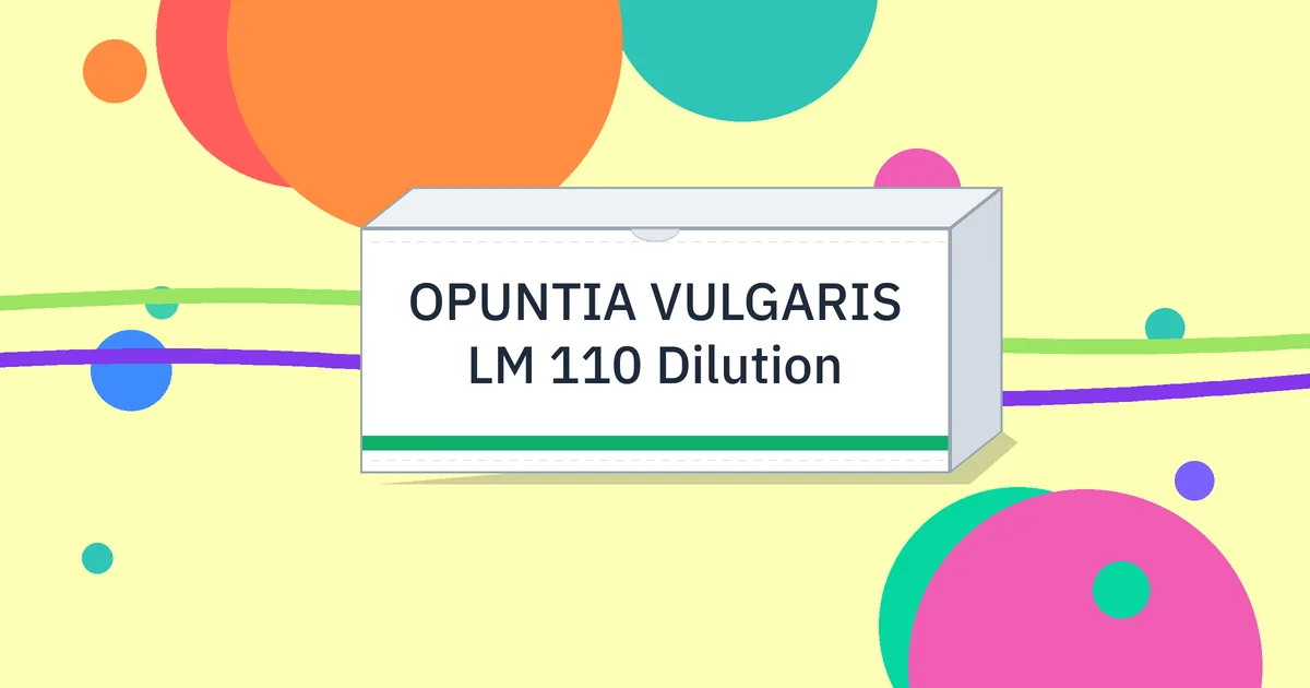 Symbolbild: Packung mit der Aufschrift OPUNTIA VULGARIS LM 110 Dilution (PZN 13627870) – Verfügbarkeit und Bezug in Apotheken in Frankfurt am Main