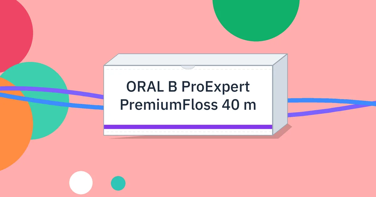 Symbolbild: Packung mit der Aufschrift ORAL B ProExpert PremiumFloss 40 m (PZN 03071880) – Verfügbarkeit und Bezug in Apotheken in Frankfurt am Main