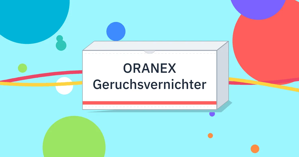 Symbolbild: Packung mit der Aufschrift ORANEX Geruchsvernichter (PZN 09937866) – Verfügbarkeit und Bezug in Apotheken in Frankfurt am Main