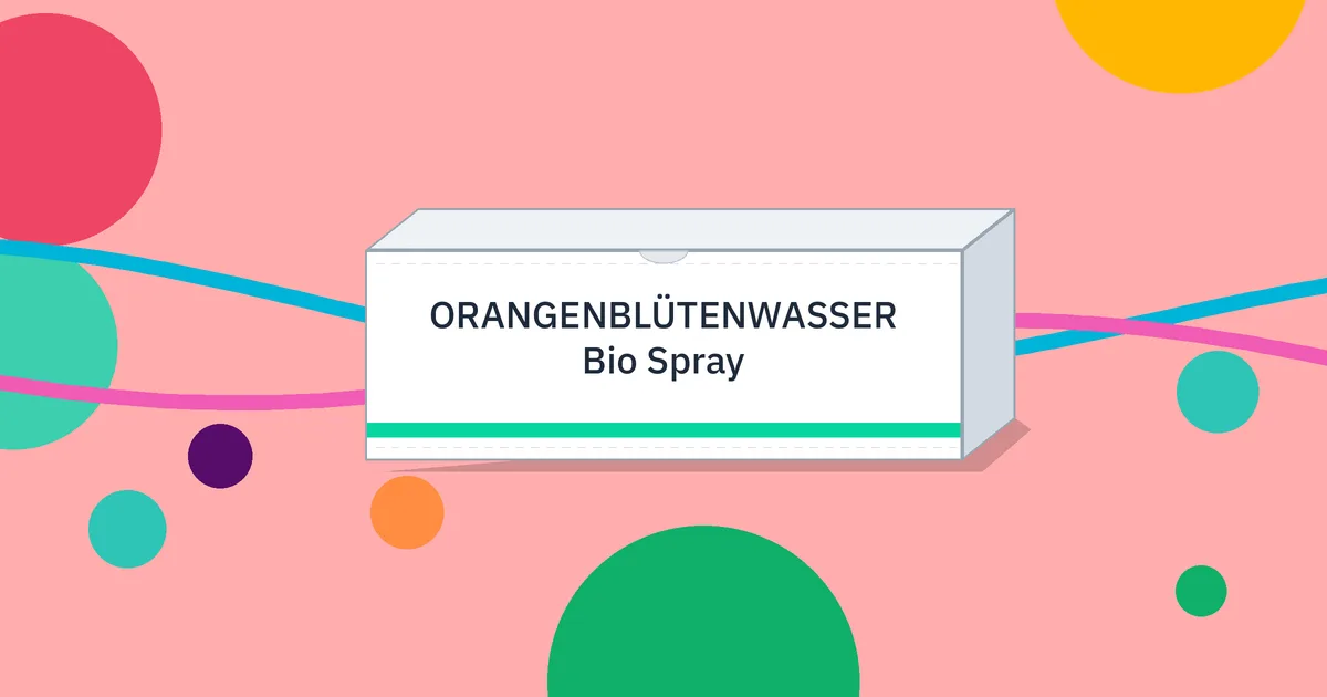 Symbolbild: Packung mit der Aufschrift ORANGENBLÜTENWASSER Bio Spray (PZN 18191940) – Verfügbarkeit und Bezug in Apotheken in Frankfurt am Main