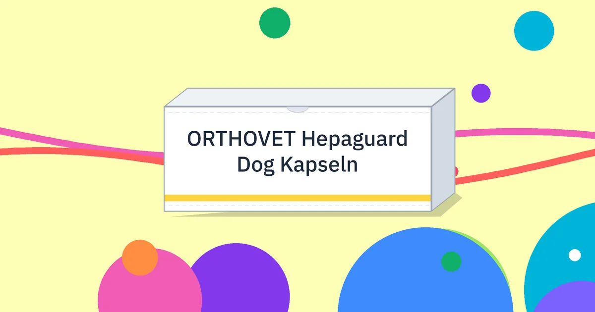 Symbolbild: Packung mit der Aufschrift ORTHOVET Hepaguard Dog Kapseln (PZN 14320211) – Verfügbarkeit und Bezug in Apotheken in Frankfurt am Main