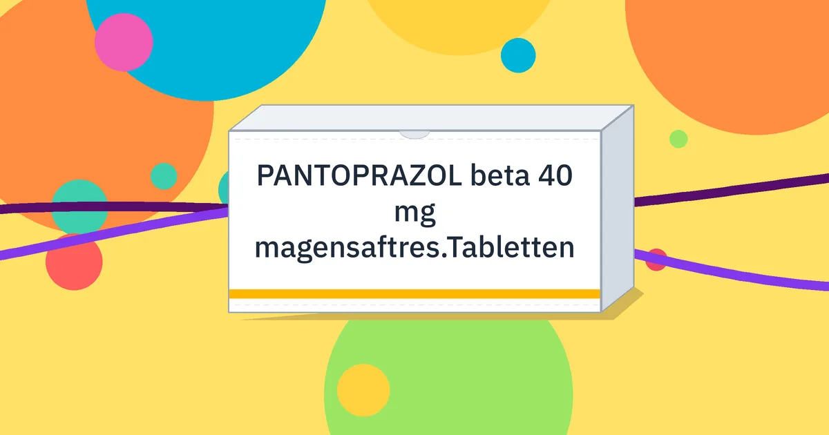 Symbolbild: Packung mit der Aufschrift PANTOPRAZOL beta 40 mg magensaftres.Tabletten (PZN 19211515) – Verfügbarkeit und Bezug in Apotheken in Frankfurt am Main