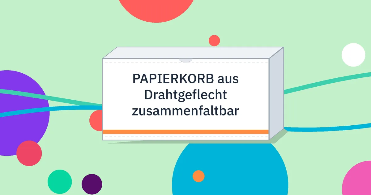 Symbolbild: Packung mit der Aufschrift PAPIERKORB aus Drahtgeflecht zusammenfaltbar (PZN 10075921) – Verfügbarkeit und Bezug in Apotheken in Frankfurt am Main