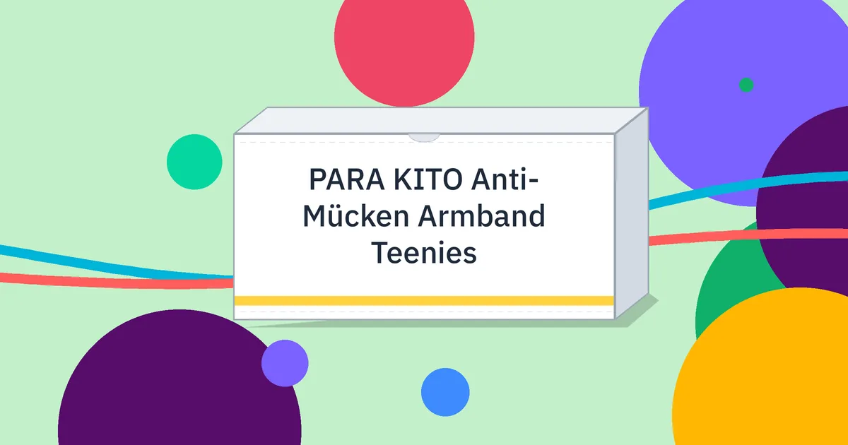 Symbolbild: Packung mit der Aufschrift PARA KITO Anti-Mücken Armband Teenies (PZN 17449000) – Verfügbarkeit und Bezug in Apotheken in Frankfurt am Main
